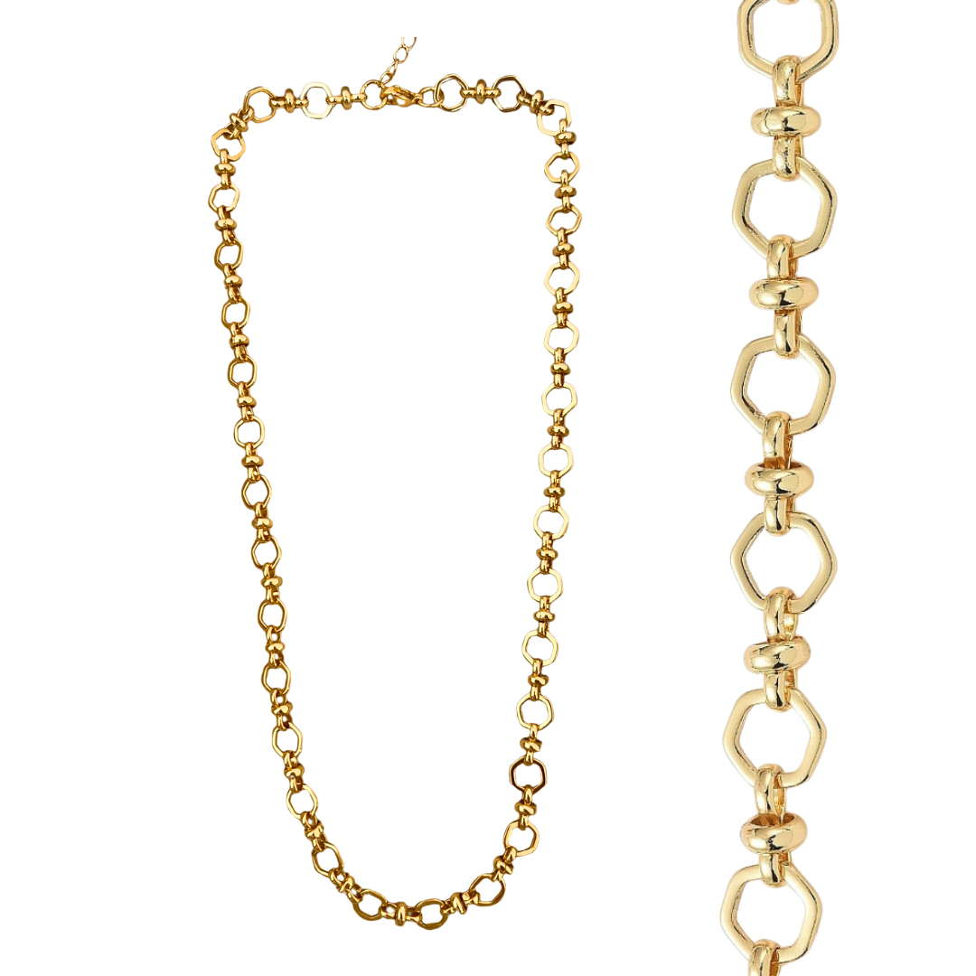 Round link necklace – pau jewelry